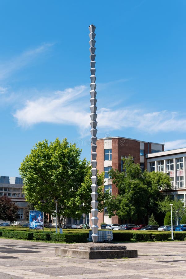 Art Object Column in Bucharest, Romania Editorial Image - Image of ...