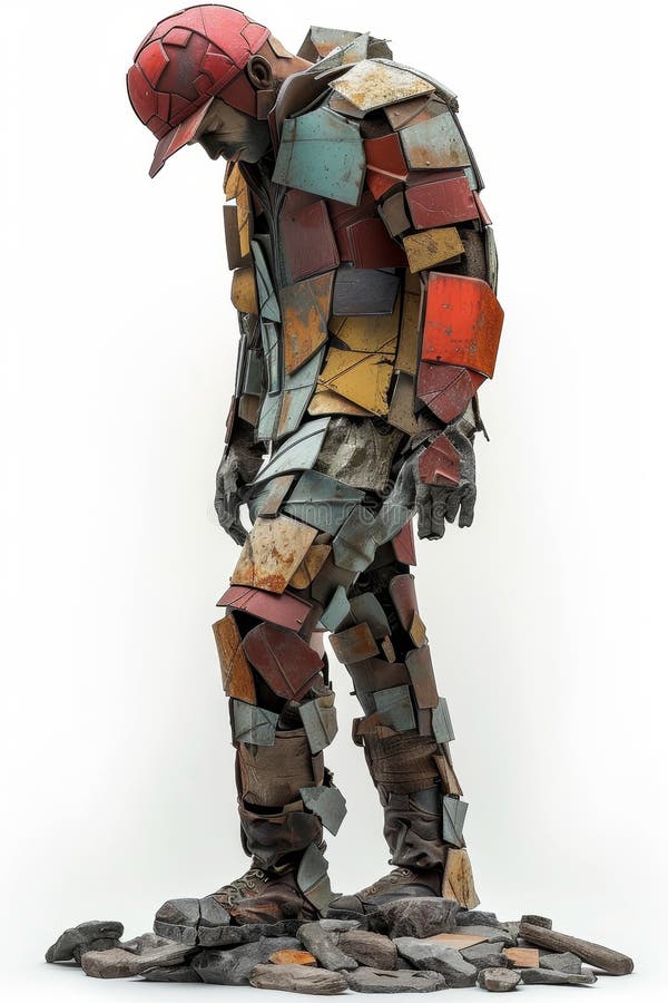 An Art Object of a Person Made of Various Garbage. the Garbage Man. the ...