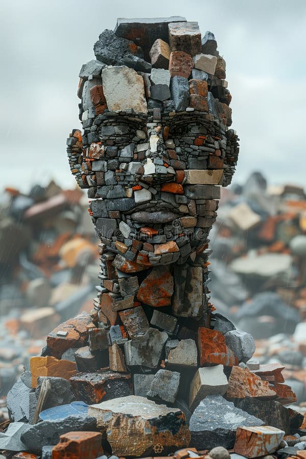 An Art Object of a Person Made of Various Garbage. the Garbage Man. the ...