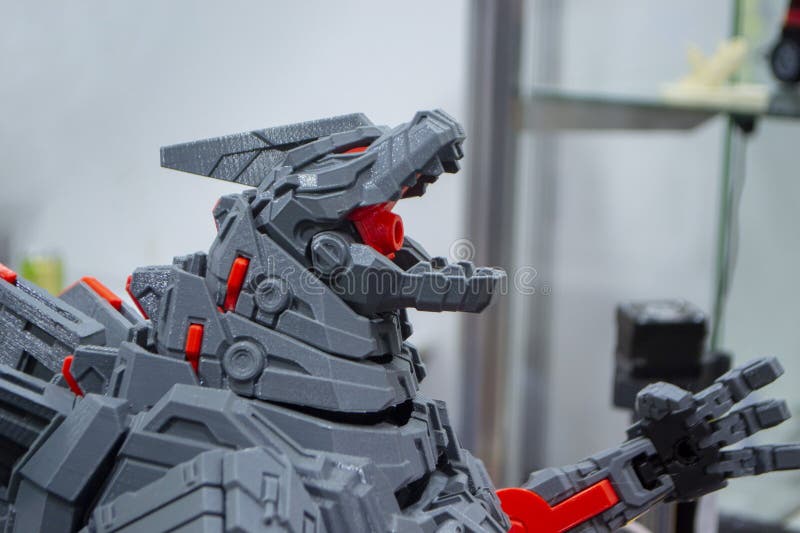 Art Object Printed 3D Printer. Detail Element Robot Toy Created 3D ...