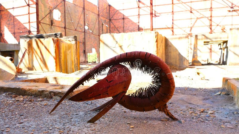 Art Object: Unknown Creature Made of Iron Stock Image - Image of steel ...