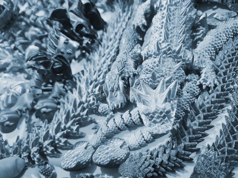 Art Objects Printed 3D Printer. Various Creative Models Created on a 3D ...