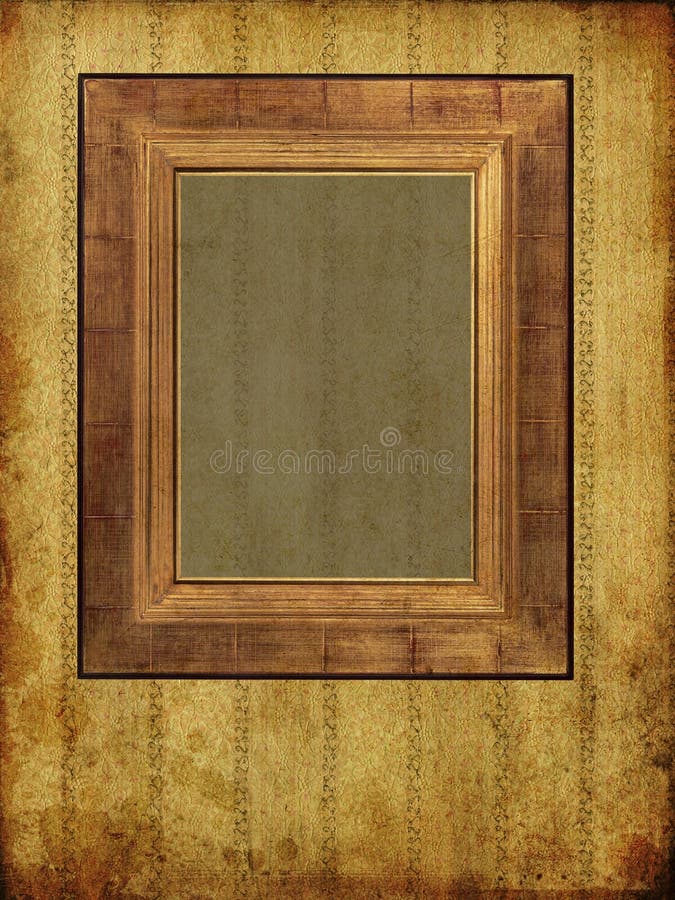 Art Old Frame on Pattern Paper Stock Photo - Image of baroque, ornate ...