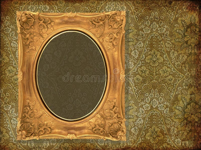 Art Old Frame on Pattern Paper Stock Photo - Image of wood, romantic ...