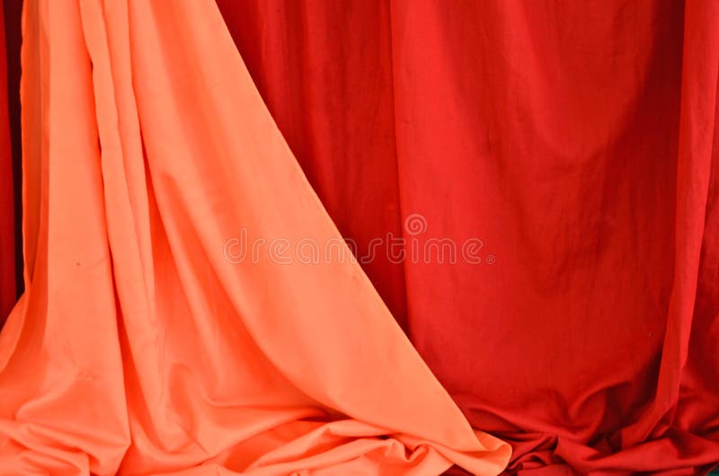 Art of Orange and Red Fabric Scene Stock Photo - Image of show, cloth ...