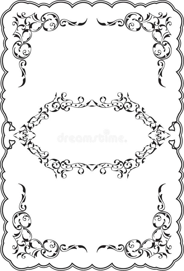 Art Ornament Fine Scroll Frame Stock Vector - Illustration of elegance ...