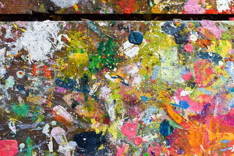 Art Paint Background of Bright Multi Coloured and Textured Painted ...