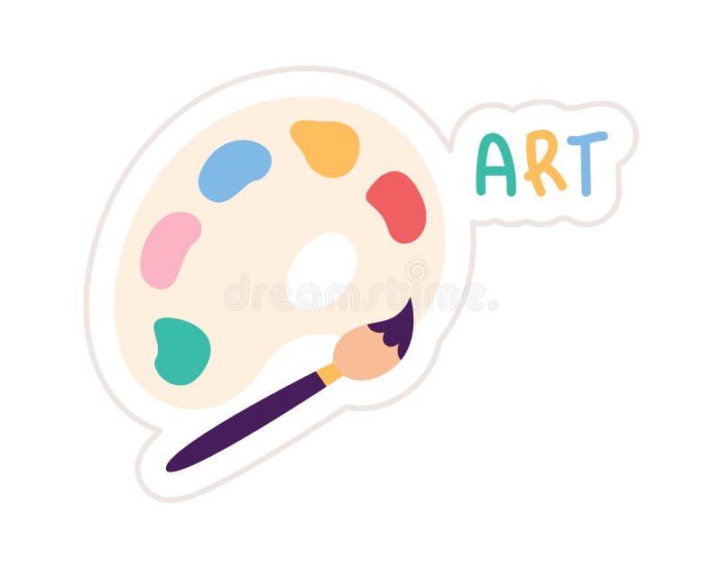 Art with Paint Sticker stock vector. Illustration of grunge - 284232363