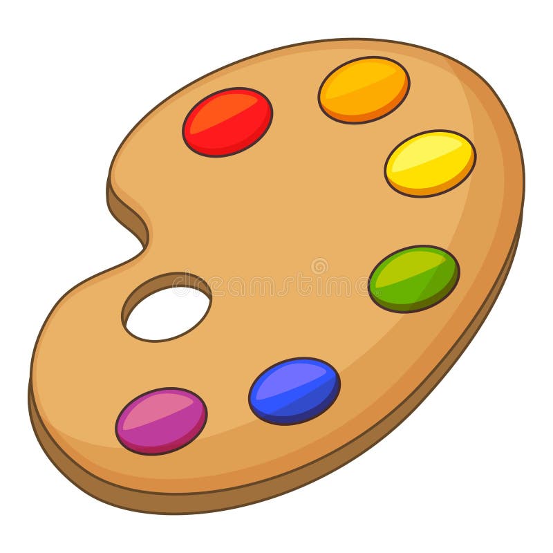 Art Palette Icon, Cartoon Style Stock Vector - Illustration of painter ...