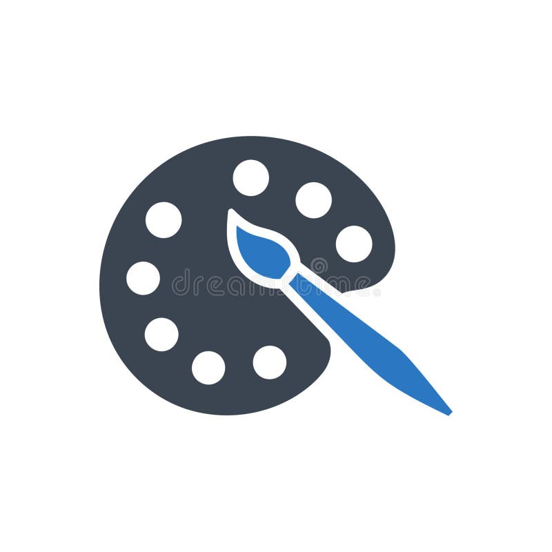 Art Palette Icon stock vector. Illustration of paint - 361529098