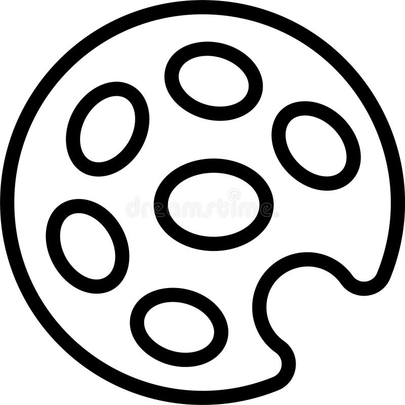 Art Palette Vector Icon stock vector. Illustration of creativity ...