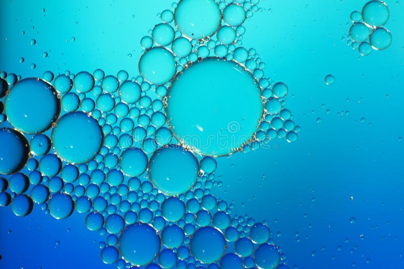 Art Photo Abstract Background of Bubbles of Different Sizes on a Blue ...