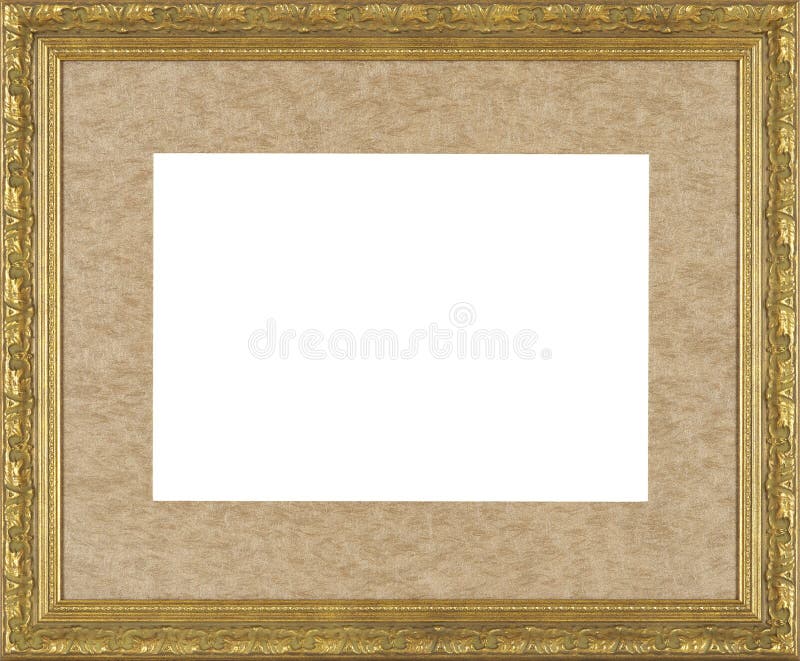 Art Picture Frame Isolated Background Stock Image - Image of carved ...