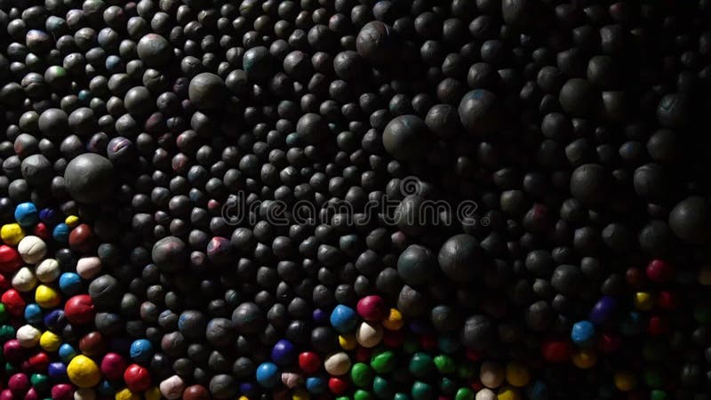 Art Plasticine Texture Multi-colored Balls High-speed Shooting Stock ...
