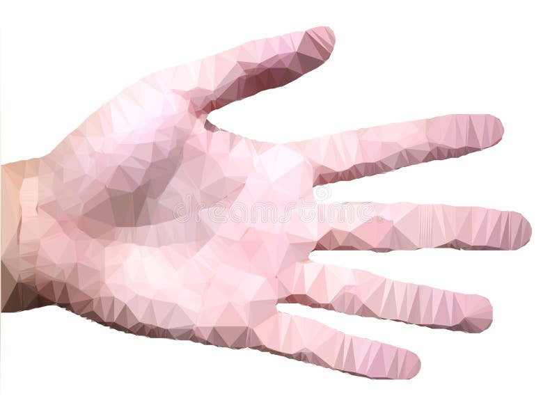 Polygonal Hand Shows Gesture Ok Stock Illustration - Illustration of ...