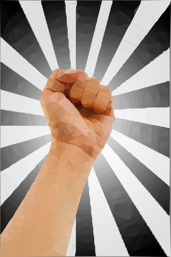 Art polygon man hand stock illustration. Illustration of fingers - 77282296