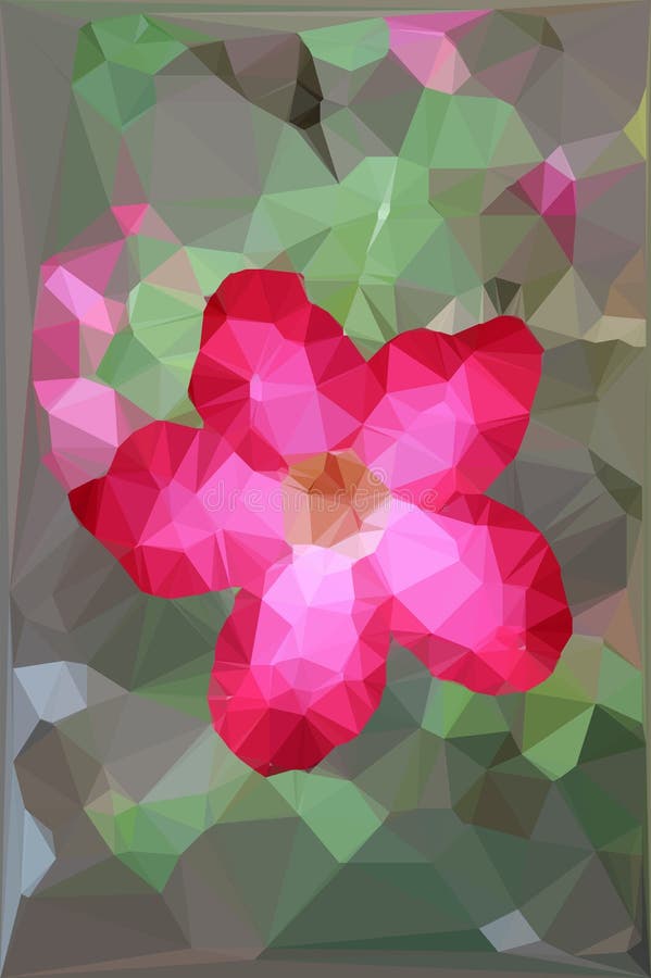 Polygon of Pink Flower Background Stock Illustration - Illustration of ...