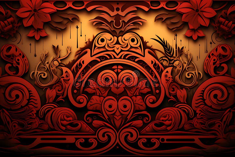 Art of Polynesian Background Create by AI Generated Stock Photo - Image ...