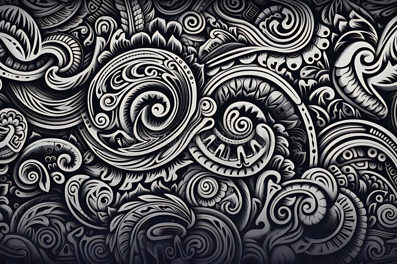 Art of Polynesian Background Create by AI Generated Stock Photo - Image ...