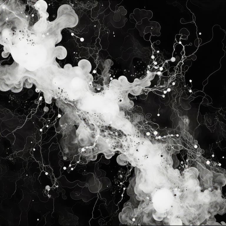 Art Print of Black and White Smoke with Soft Edges and Spatial ...