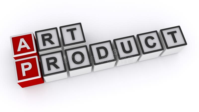 Art Product Word Block on White Stock Illustration - Illustration of ...
