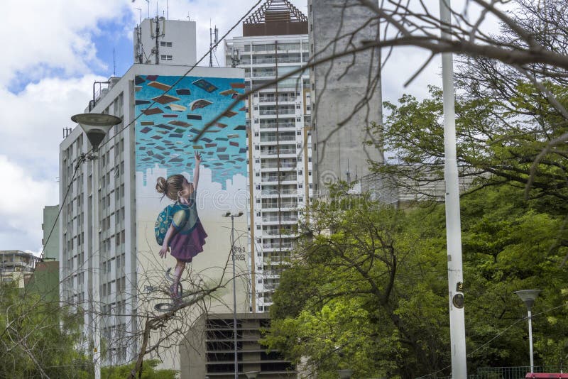 The Art Projected on the Building is Clear and Objective Editorial ...