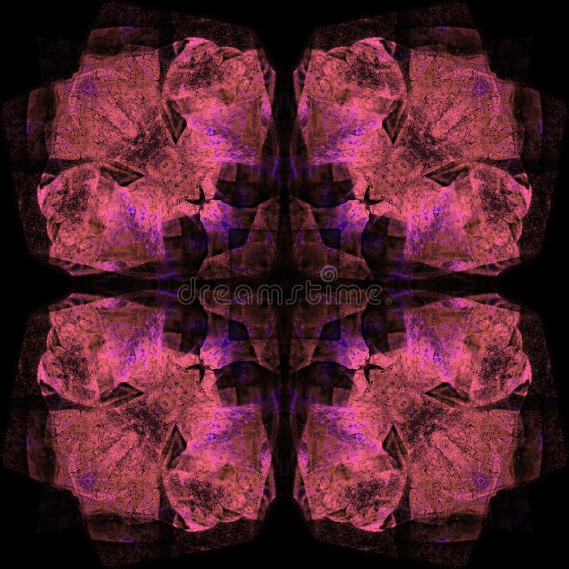 Art Psychedelic Pattern. Abstract Symmetric Colorful Background. Stock ...