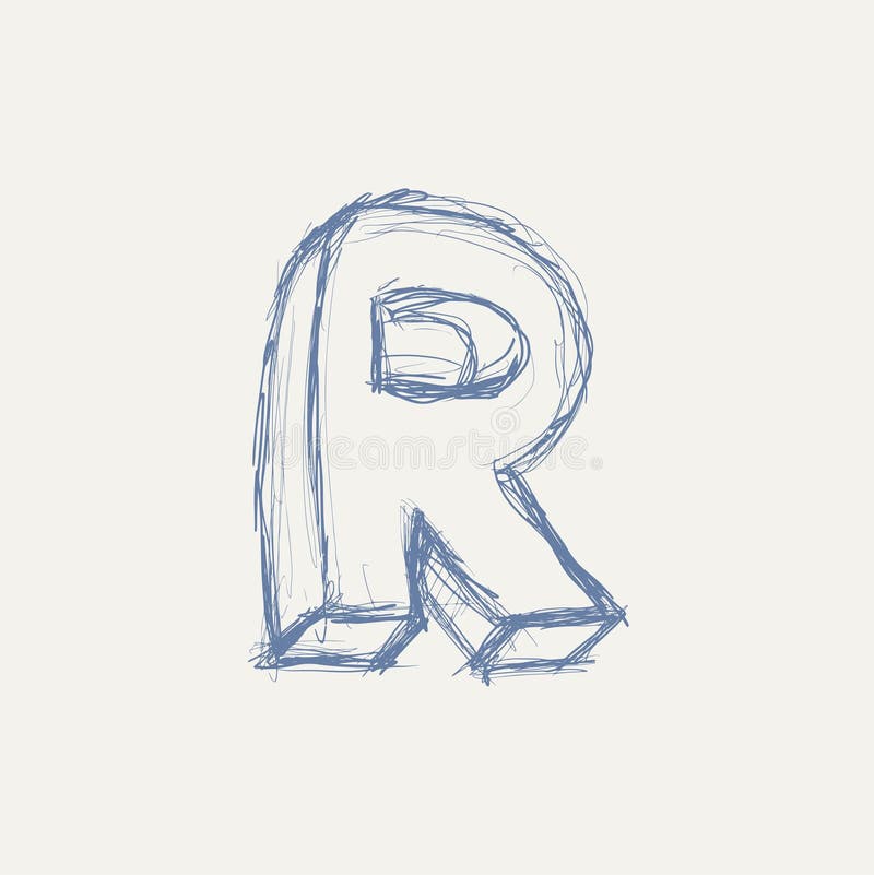 Art R Style Draw Imaginative Cool Stock Vector - Illustration of font ...
