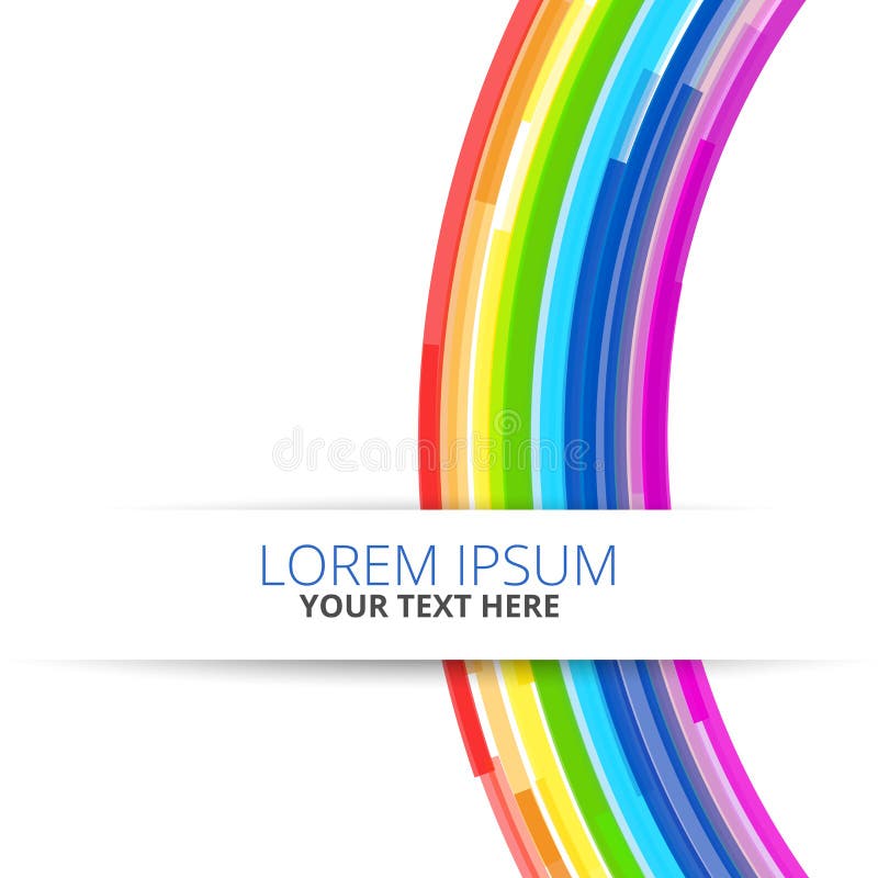 Bright Abstract Rainbow Swoosh Lines Background Stock Vector ...