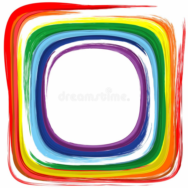 Art Rainbow Color Frame Abstract Splash Paint Background Stock Vector ...