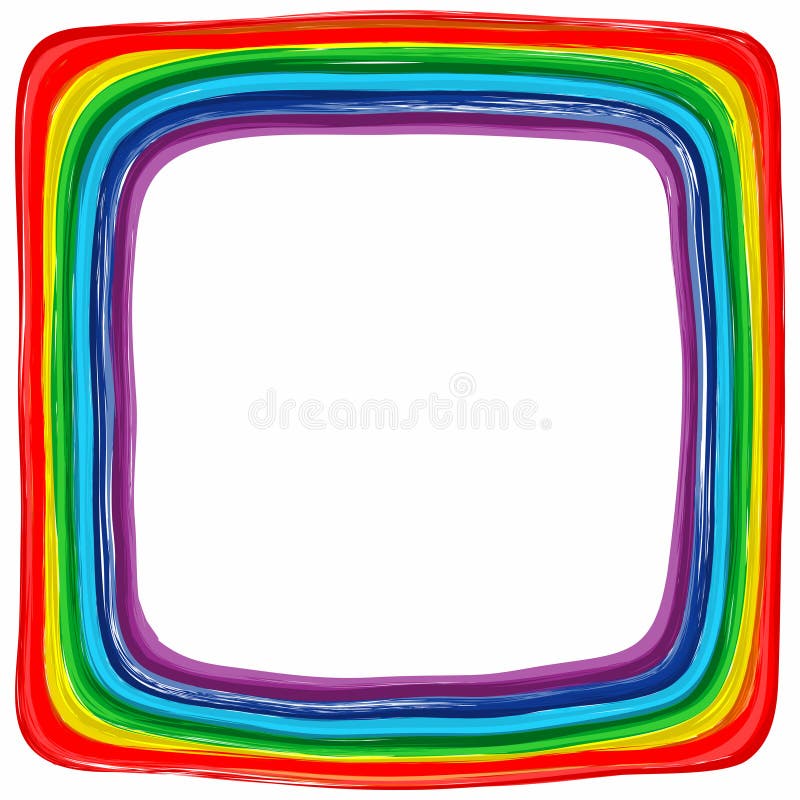 Color Frame with Group of Kids Stock Vector - Illustration of cute ...