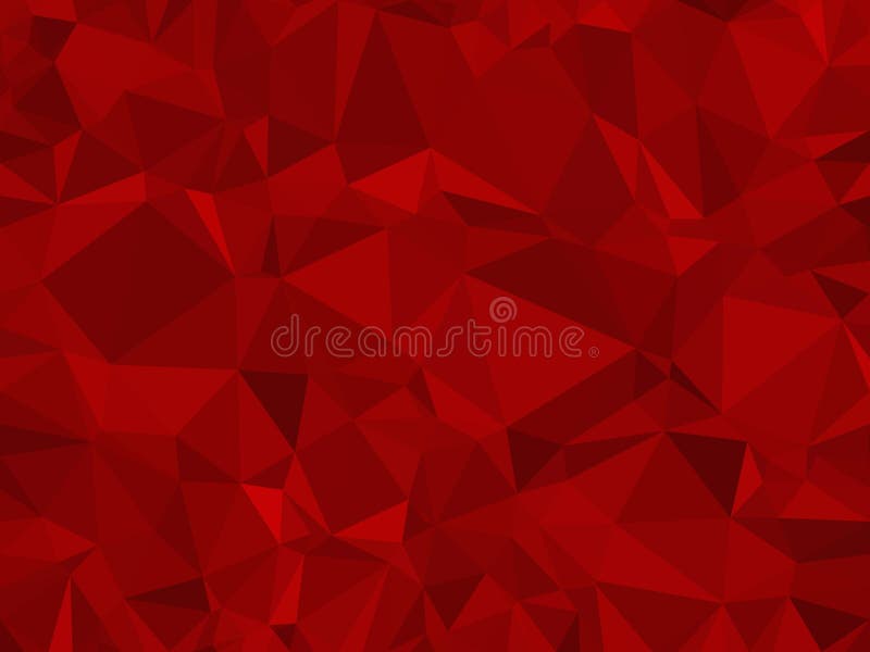 Red Abstract Background with Triangles Stock Illustration ...