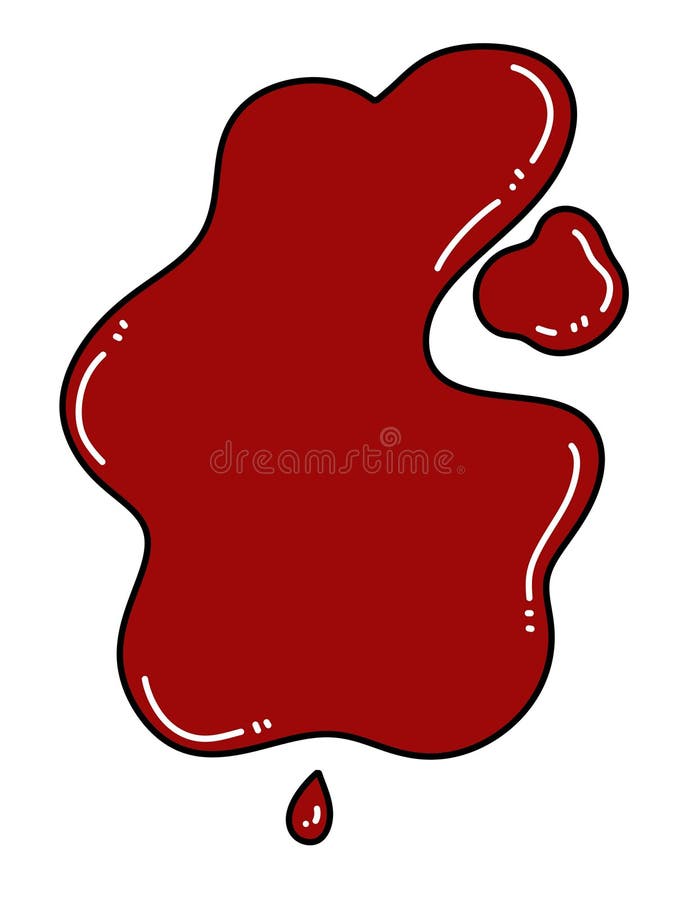 Red Blood Cartoon on White Background Stock Illustration - Illustration ...
