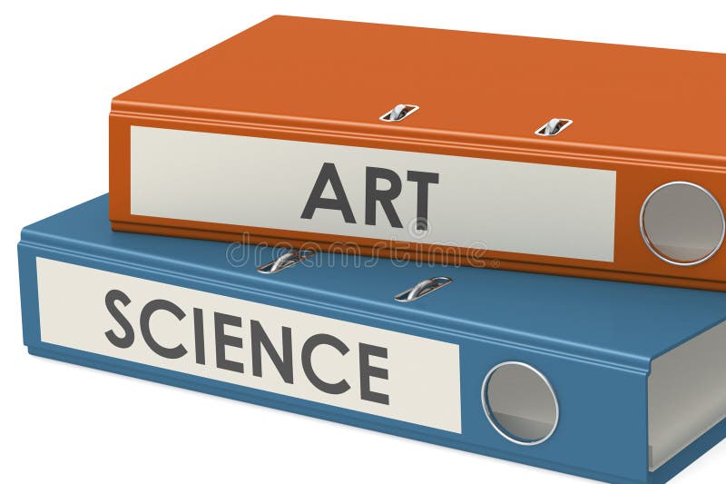 Art and Science Folders Isolated Stock Illustration - Illustration of ...