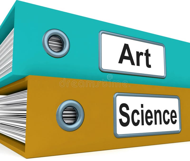 Art Science Folders Displays Humanities or Sciences Stock Illustration ...