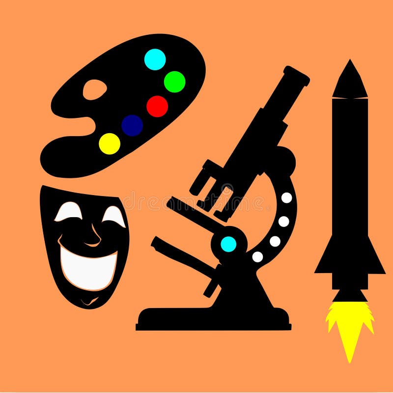 Art Science Vector Graphics Stock Illustration - Illustration of black ...
