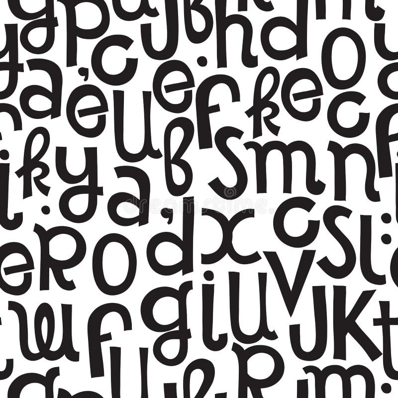Art Seamless Pattern Font ilustração do vetor. Ilustração de letra ...