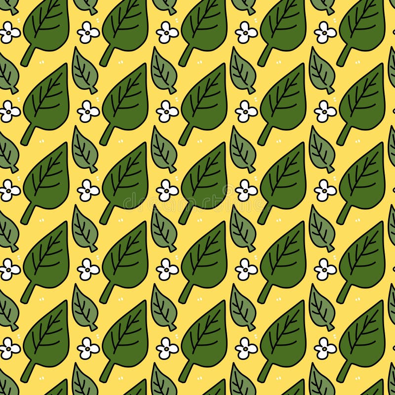 Leaf Cartoon on White Background Stock Illustration - Illustration of ...