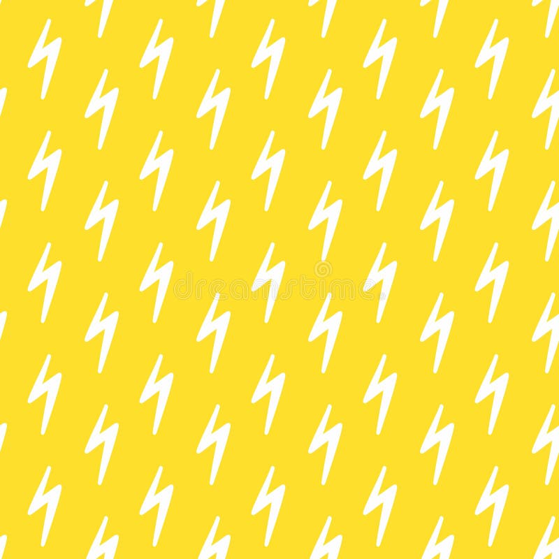 Seamless Pattern of Thunder Cartoon Stock Illustration - Illustration ...