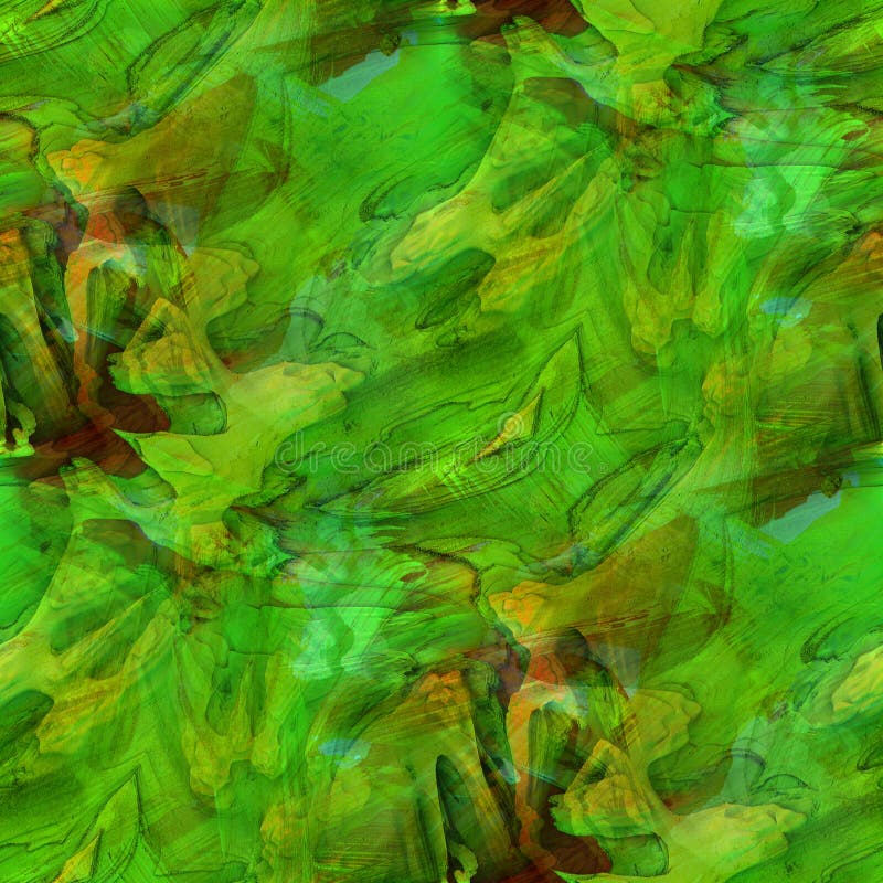 Art Seamless Texture Green Watercolor Stock Illustration - Illustration ...