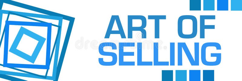 Art of Selling Blue Abstract Stripes Stock Illustration - Illustration ...