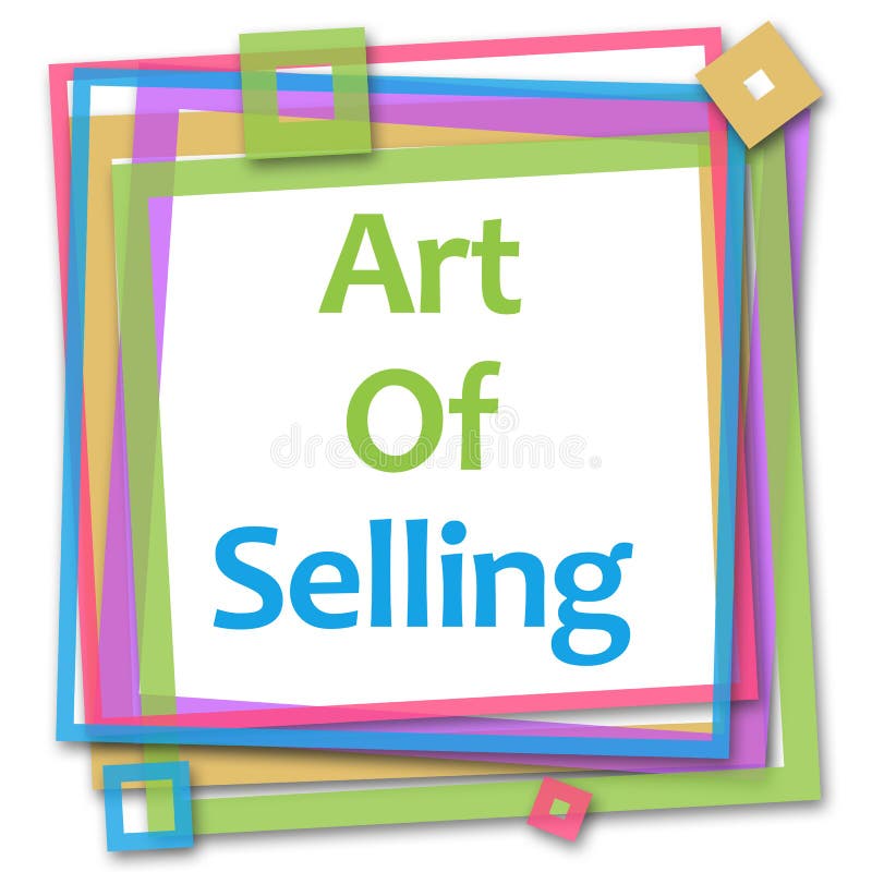Art of Selling Colorful Frame Illustration Stock - Illustration du ...
