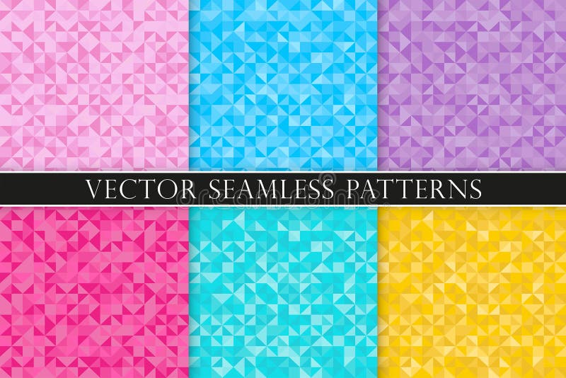 Art Set. Colored Geometric Pattern with Triangular Stock Vector ...