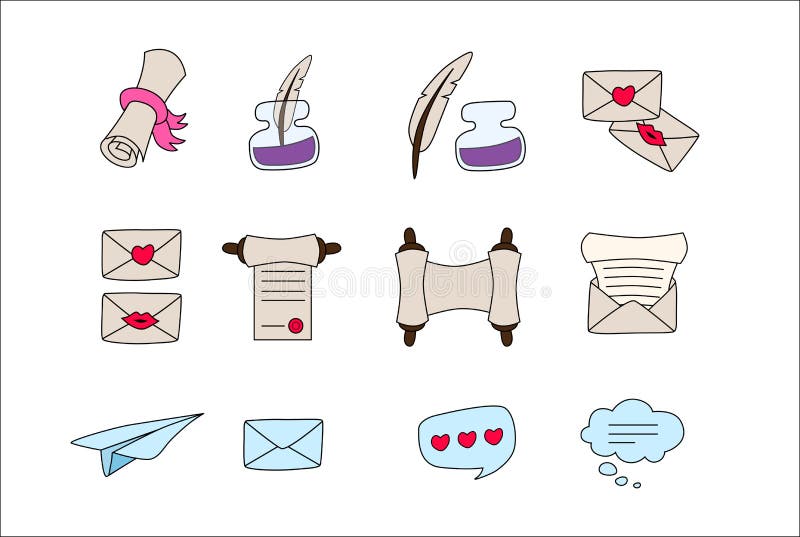 Art Set of Different Abstract Messages,notifications Stock Vector ...