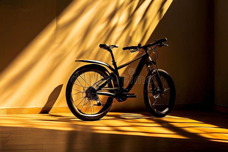 Art a Shadowy Bike Creating an Optical Illusion Ool Featuring a Stock ...