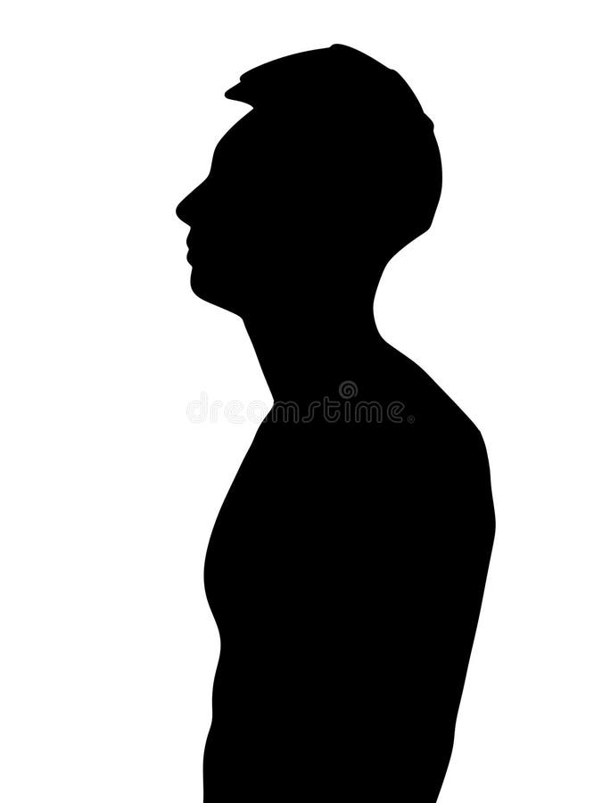 Shape Man Cartoon on White Background Stock Illustration - Illustration ...
