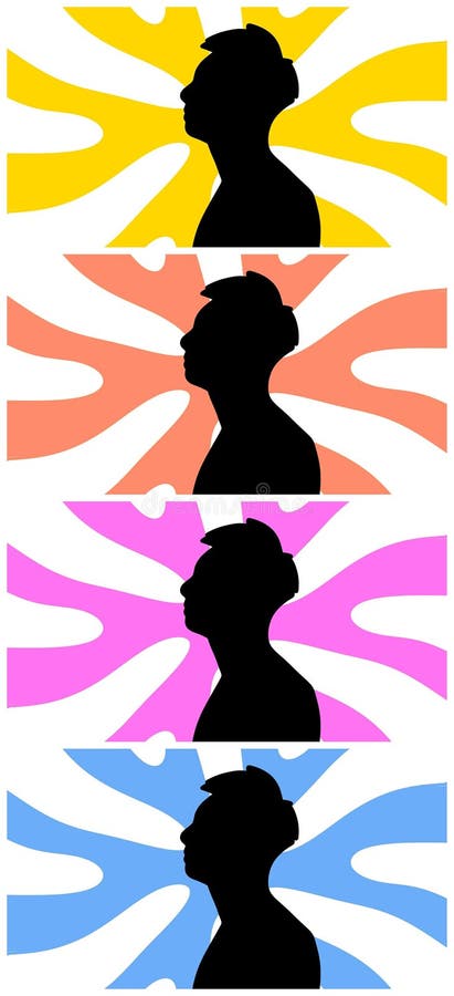 Shape Man on Color Background Stock Illustration - Illustration of ...