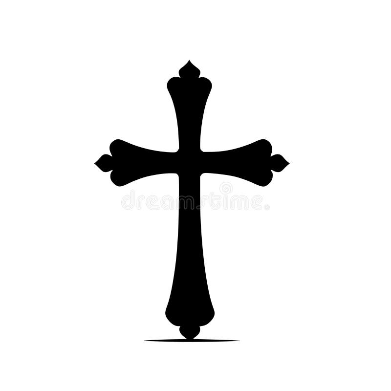 Silhouette of a cross stock illustration. Illustration of silhouette ...
