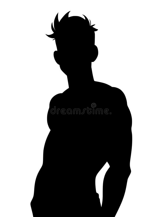 Silhouette of a man shape stock illustration. Illustration of training ...