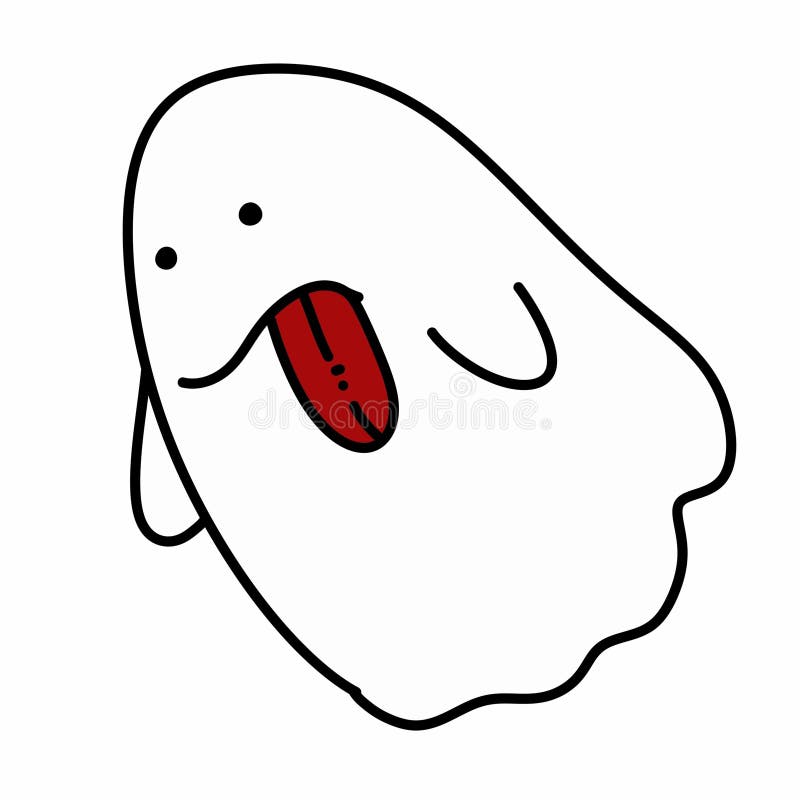 Simple Mini Cartoon Ghost, Illustration Stock Illustration ...